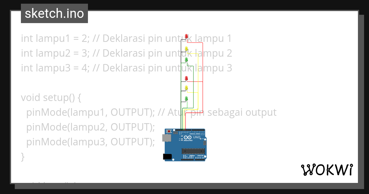 Project 1 Lampu Merah Wokwi Esp32 Stm32 Arduino Simulator 
