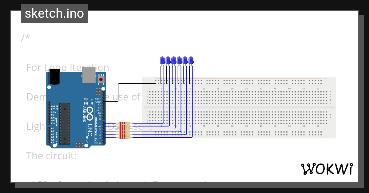 knight rider aufgabe 1 - Wokwi ESP32, STM32, Arduino Simulator