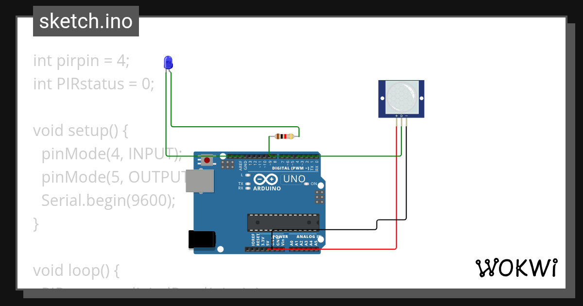 Arduino Motion Sensor: Otomatisasi Pencahayaan - Wokwi ESP32, STM32, Arduino Simulator