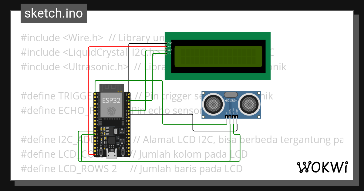 sensor ultrasonik menggunakan esp Copy - Wokwi ESP32, STM32, Arduino Simulator