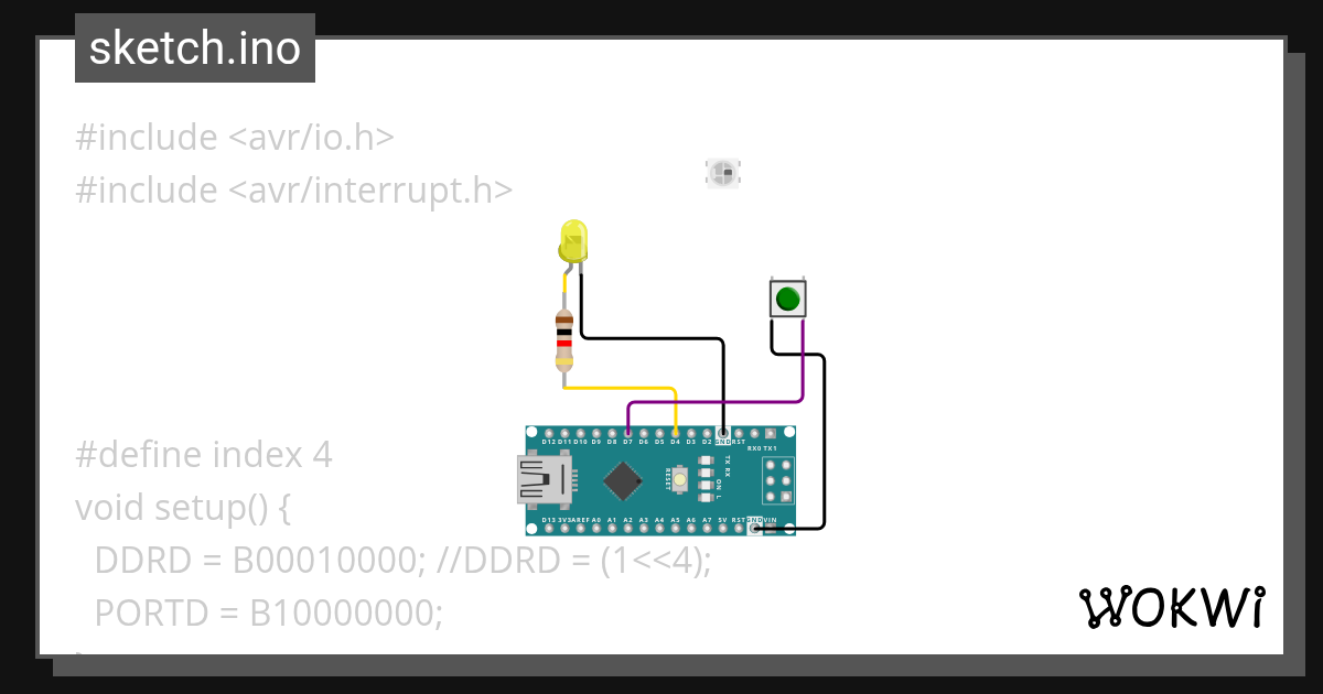 led with button - Wokwi ESP32, STM32, Arduino Simulator
