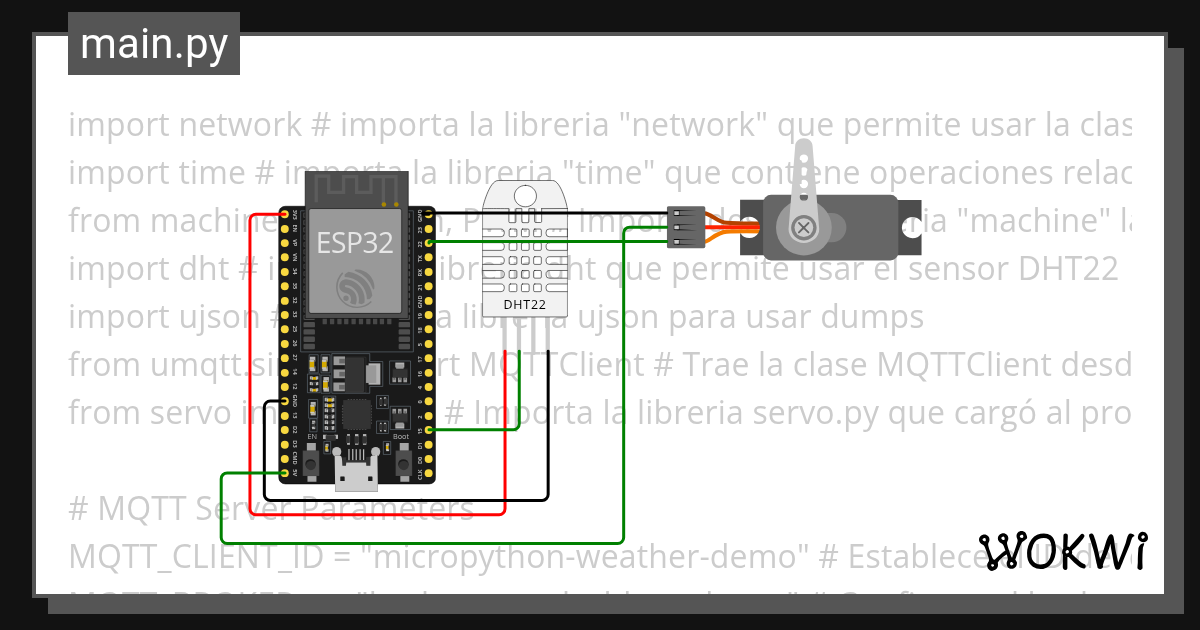 Servomotor controlado por temperatura Copy (2) - Wokwi ESP32, STM32, Arduino Simulator