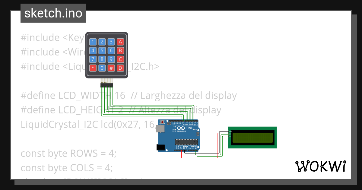 tastierino esadecimale 2 - Wokwi ESP32, STM32, Arduino Simulator