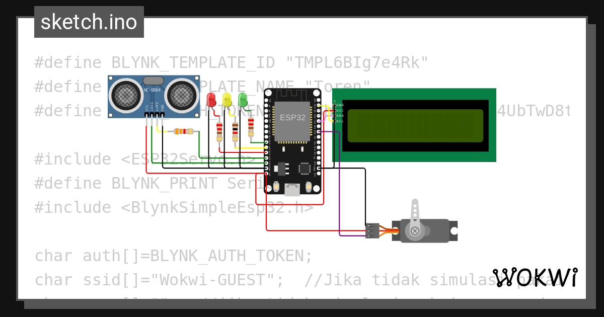 Monitoring Mengukur Ketinggian Air Wokwi Esp32 Stm32 Arduino Simulator