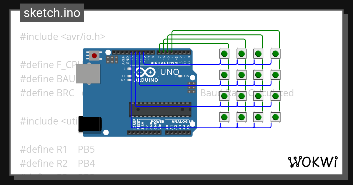 Arduino Avr Matrix Keyboard Wokwi Esp32 Stm32 Arduino Simulator 