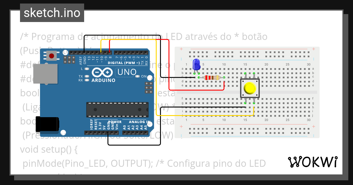 aperte para acionar 8 ano Copy - Wokwi ESP32, STM32, Arduino Simulator