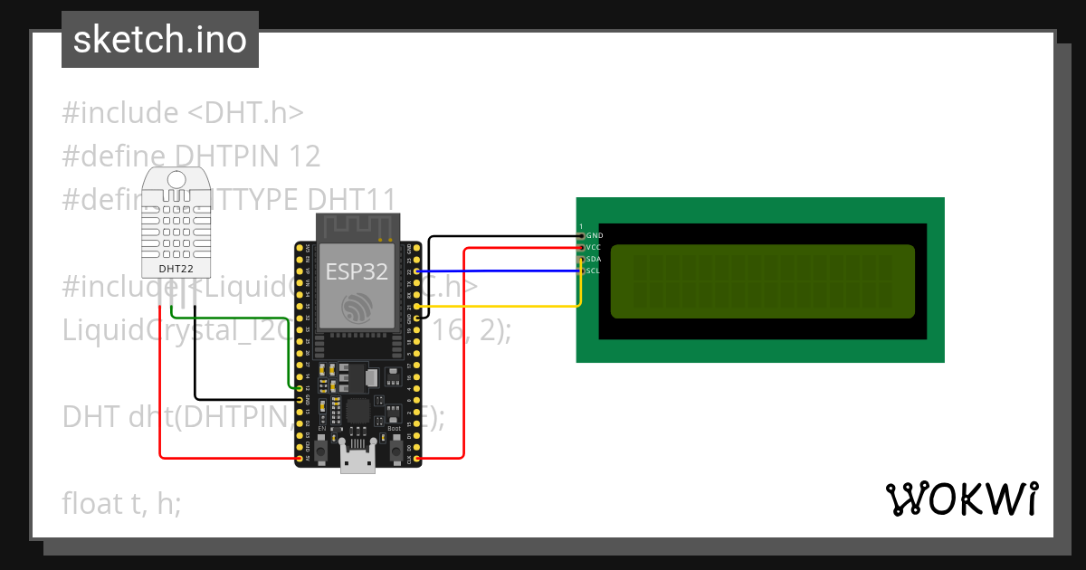 lcd_dht22_vs_01 - Wokwi ESP32, STM32, Arduino Simulator
