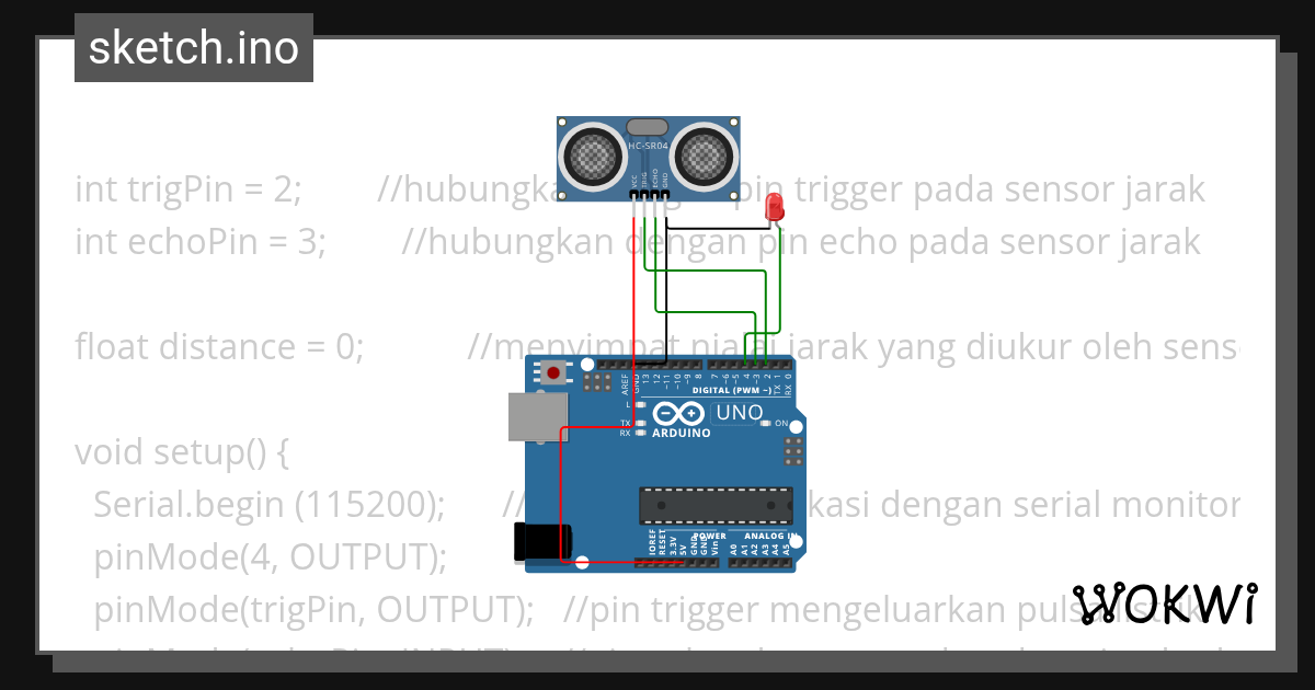 ultrasonic - Wokwi ESP32, STM32, Arduino Simulator