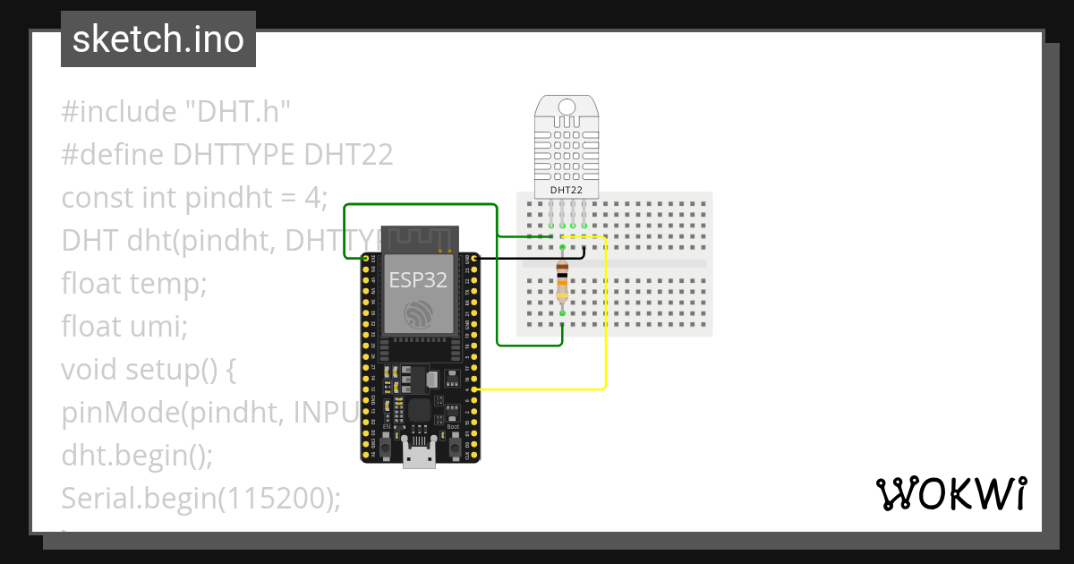dht - Wokwi ESP32, STM32, Arduino Simulator