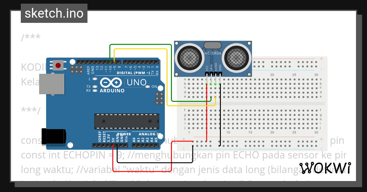 Ultrasonic - Wokwi ESP32, STM32, Arduino Simulator