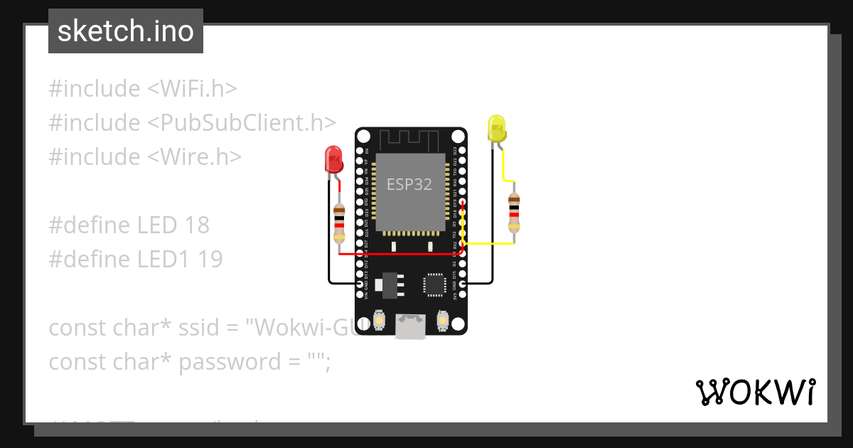 Subscribe led - Wokwi ESP32, STM32, Arduino Simulator