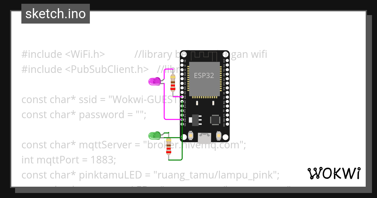 27 - Ruang Tamu - Wokwi ESP32, STM32, Arduino Simulator