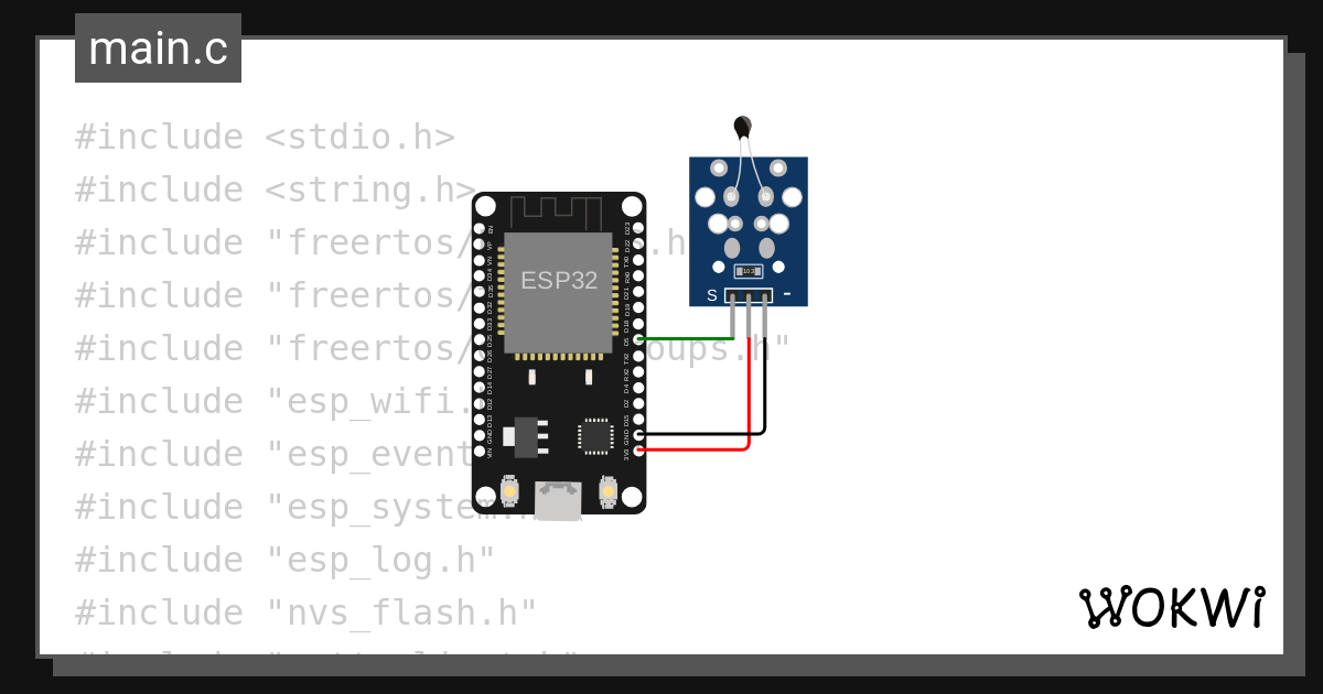 Codigo Funcional Sensor Dojot Wokwi Esp32 Stm32 Arduino Simulator