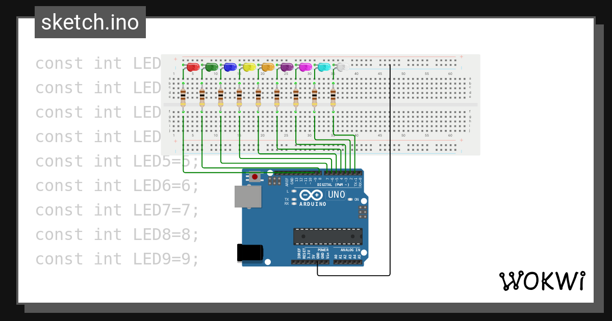 Dancing Lights Wokwi Esp32 Stm32 Arduino Simulator 8891