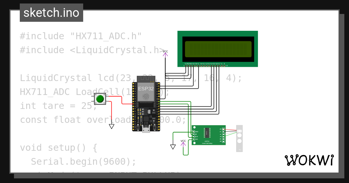 Balança Wokwi Esp32 Stm32 Arduino Simulator