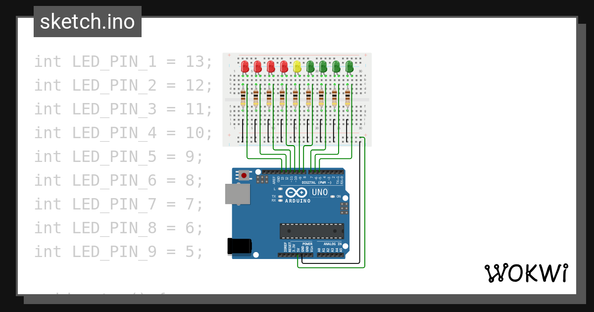 Exercise 2 Dancing Lights Wokwi Esp32 Stm32 Arduino Simulator 1066