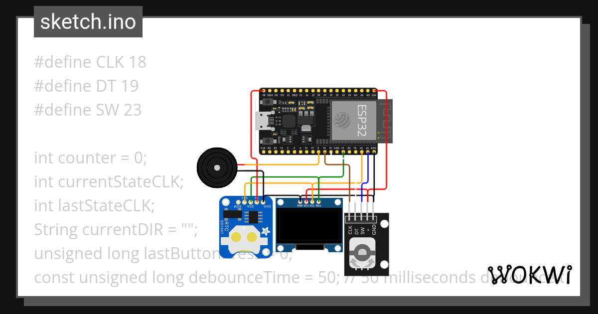 Relógio - Wokwi ESP32, STM32, Arduino Simulator