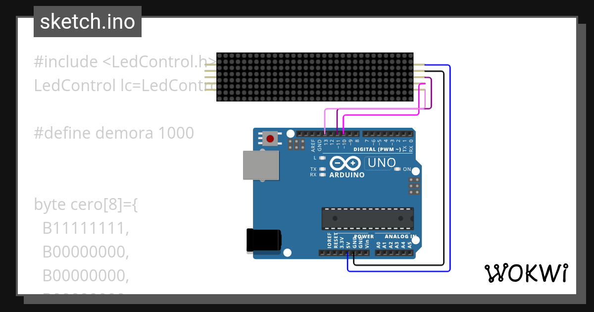 Matriz Wokwi Esp32 Stm32 Arduino Simulator 4167