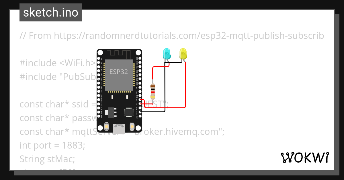 13-Aulia Maharani-Aplikasi MQTT Lampu Ruang Dapur - Wokwi ESP32, STM32, Arduino Simulator