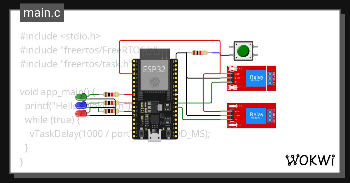 ESP32 diagram editor - Wokwi ESP32, STM32, Arduino Simulator