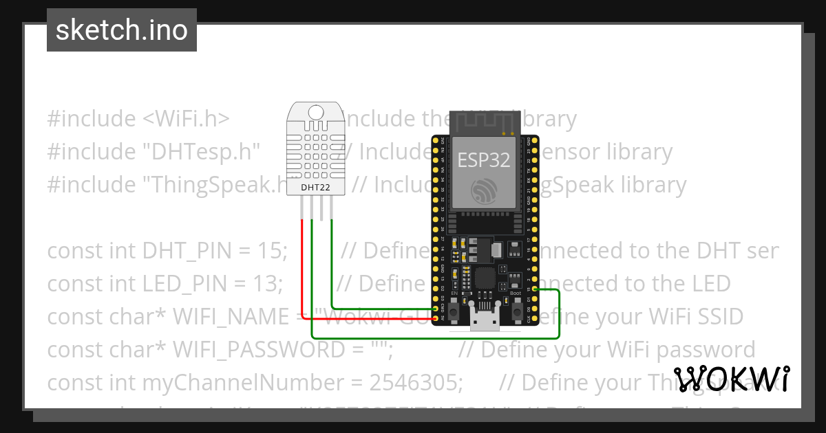 temperatue And Humidity Copy - Wokwi ESP32, STM32, Arduino Simulator