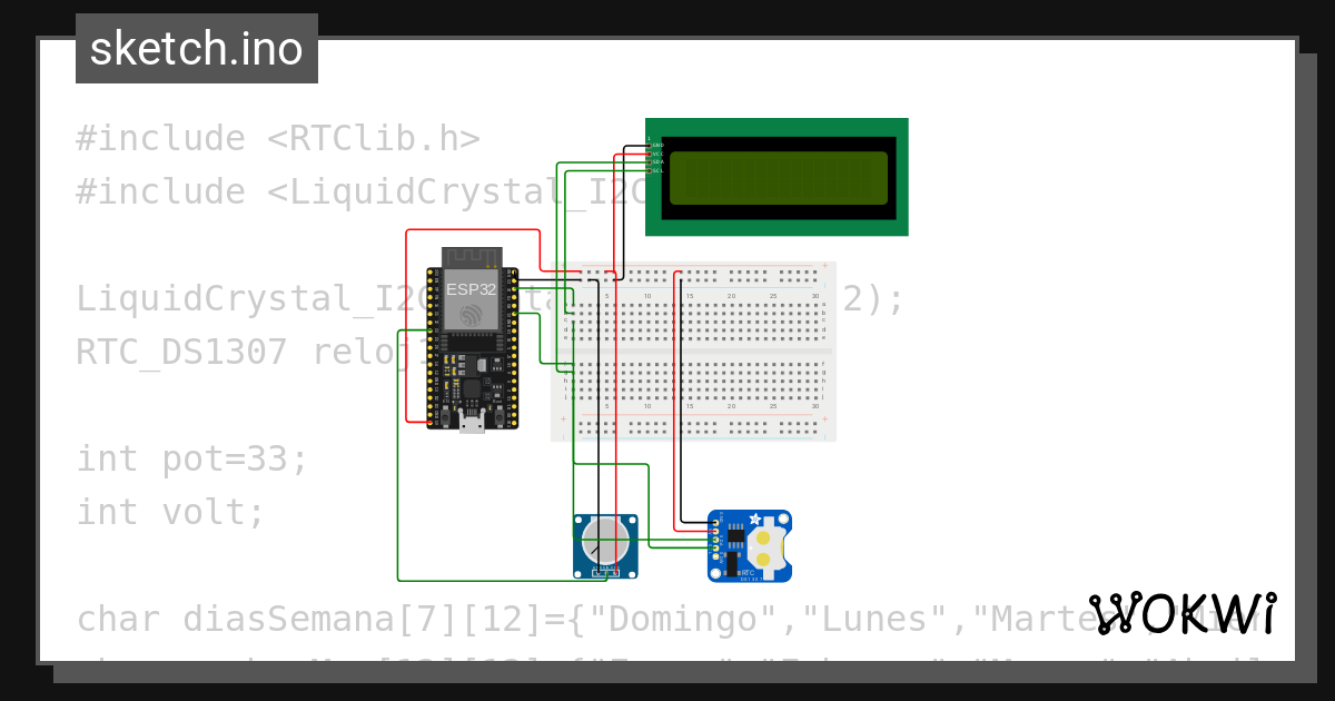 I2c Hora Wokwi Esp32 Stm32 Arduino Simulator 