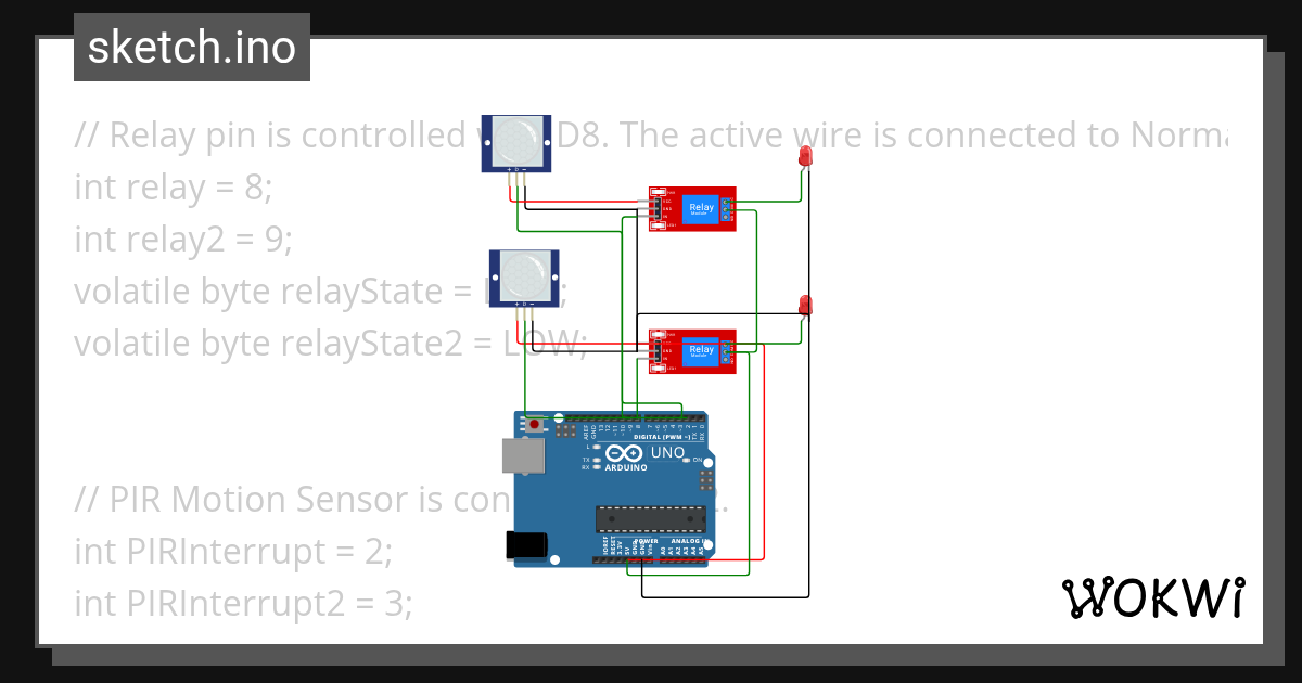 011.Relay - Wokwi ESP32, STM32, Arduino Simulator