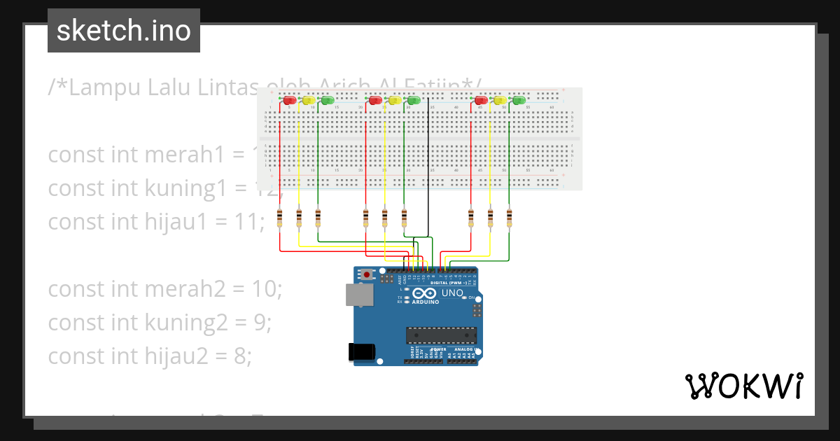 Lalin Ujian - Wokwi ESP32, STM32, Arduino Simulator
