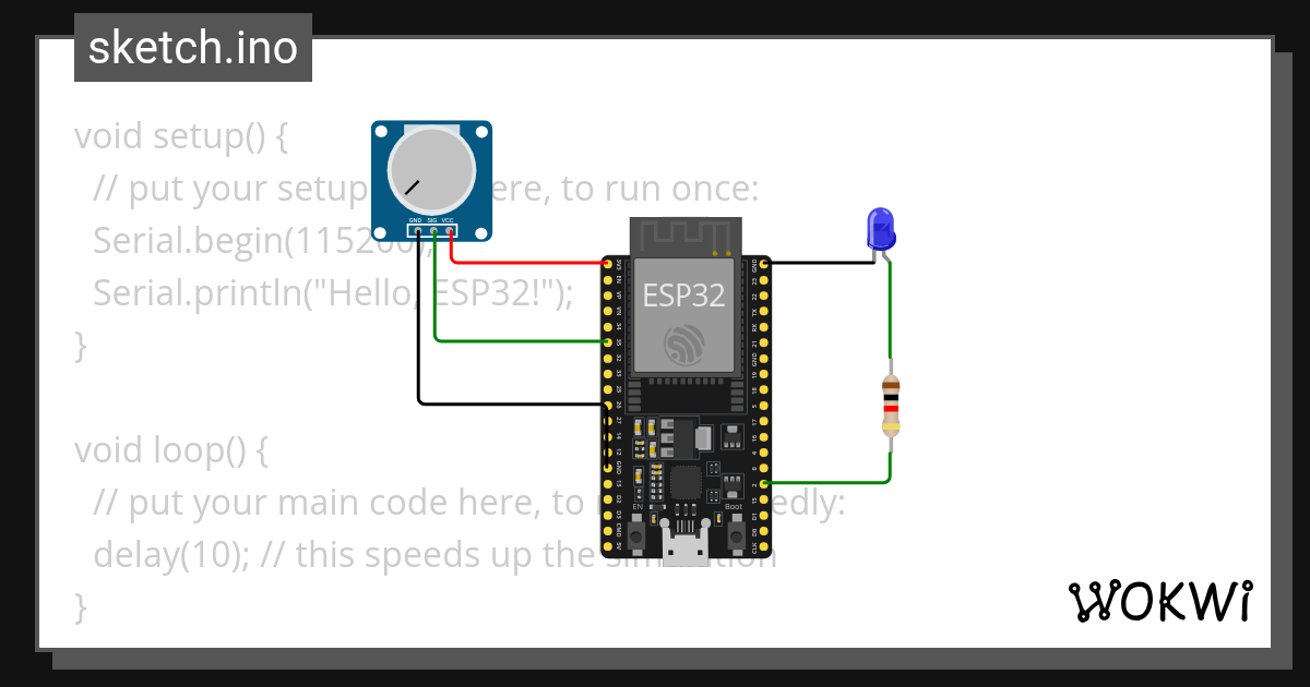 EXERCISE CLASS 15/5/23 SECOND - Wokwi ESP32, STM32, Arduino Simulator