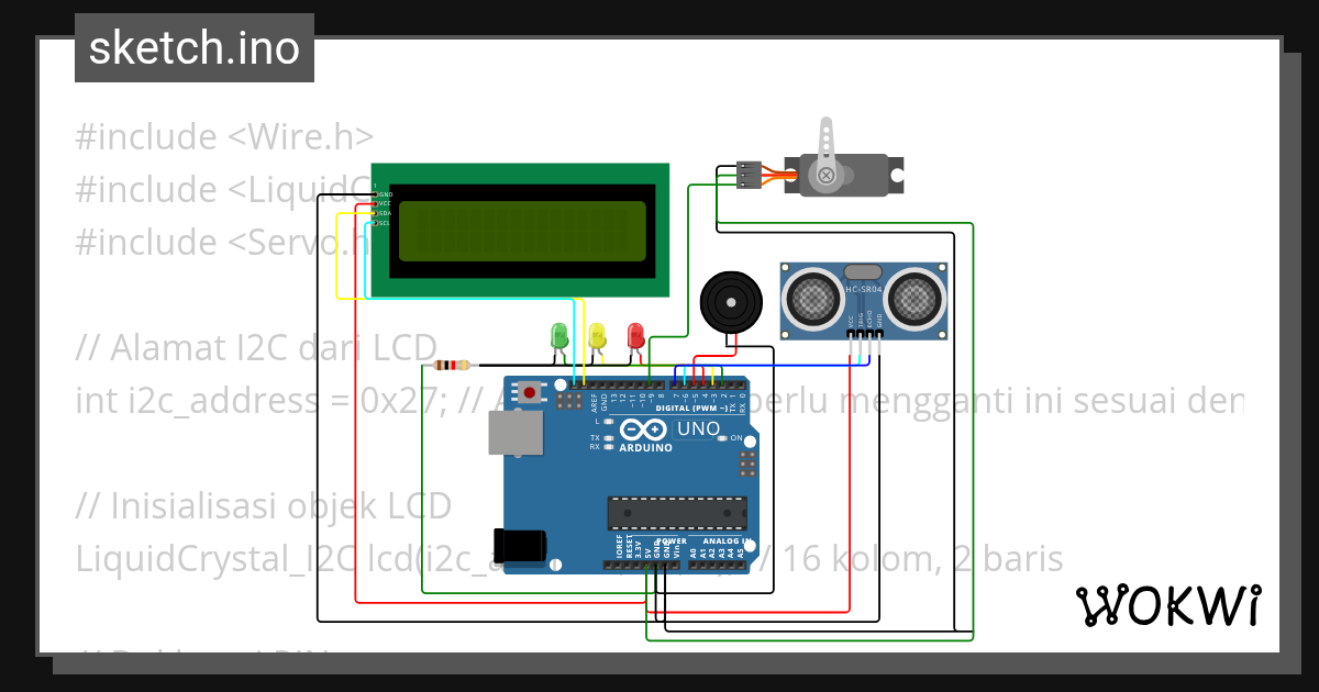 Sensor Jarak Wokwi Esp32 Stm32 Arduino Simulator