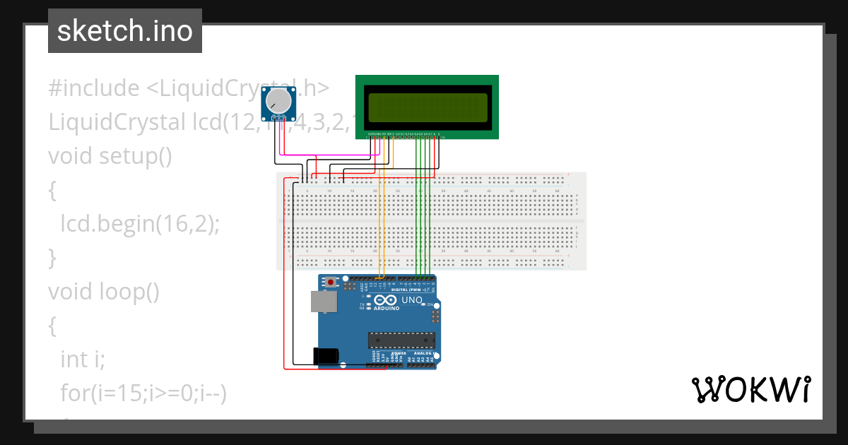 lcd program - Wokwi ESP32, STM32, Arduino Simulator
