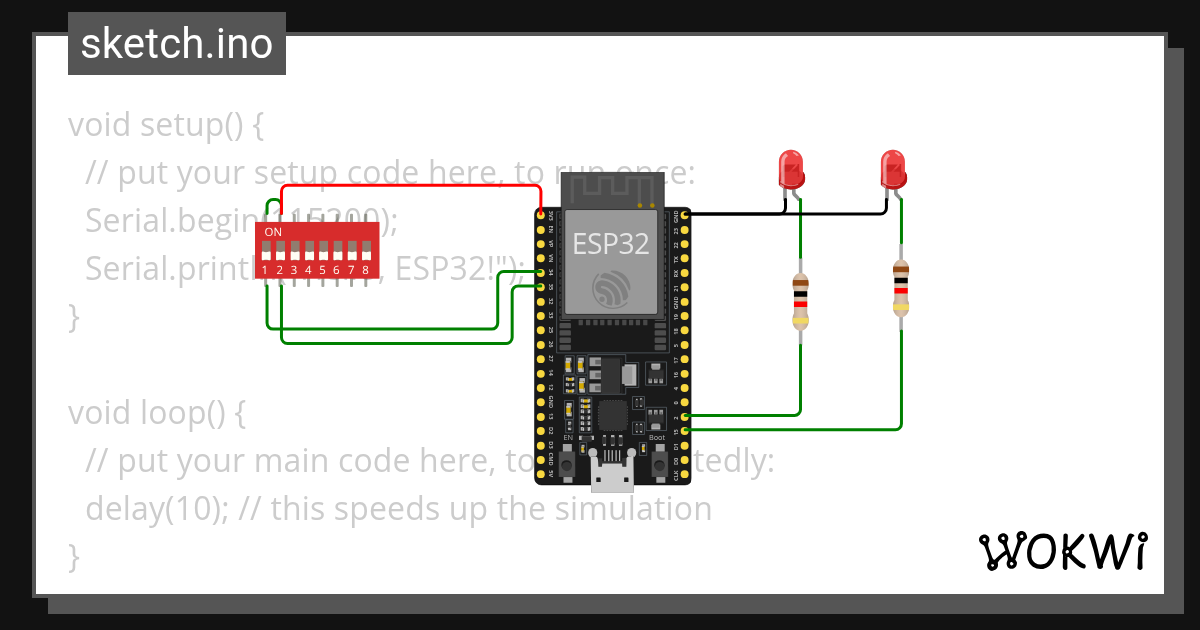 LAB 2 PART B - Wokwi ESP32, STM32, Arduino Simulator