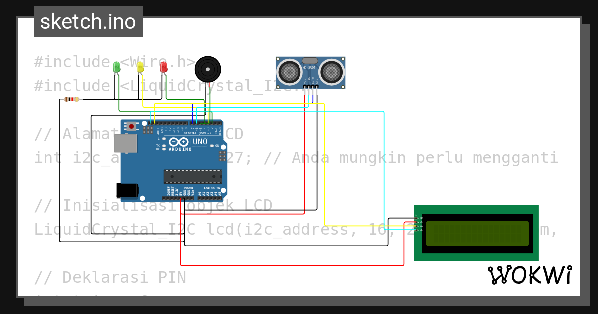 Sensor Jarak Wokwi Esp32 Stm32 Arduino Simulator 4110