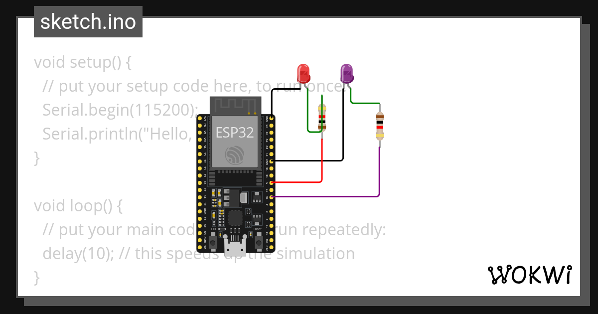 หลอดไฟ Wokwi Esp32 Stm32 Arduino Simulator 6339