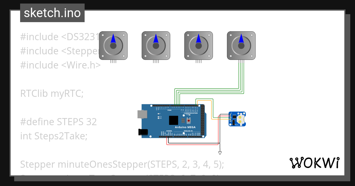 Flipdigitclock Unipolar Copy Wokwi Esp32 Stm32 Arduino Simulator 6680