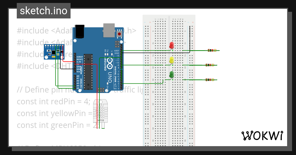 traffic light - Wokwi ESP32, STM32, Arduino Simulator