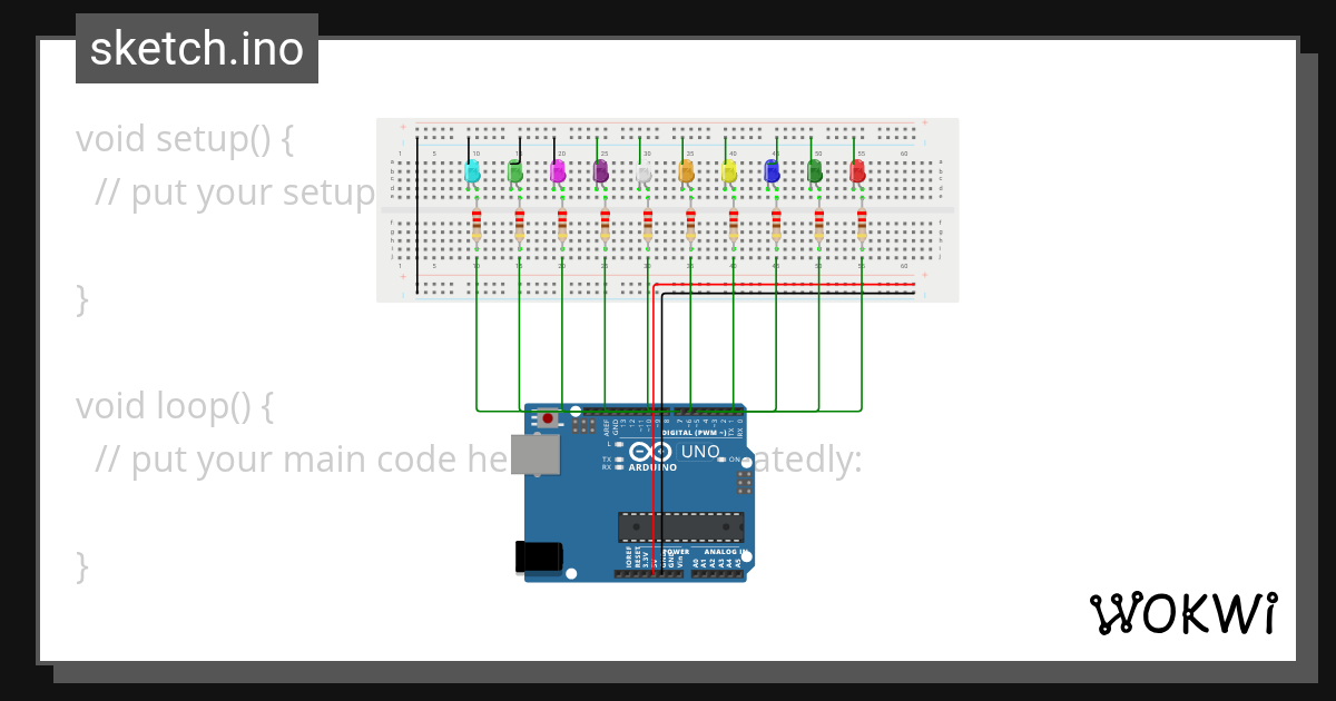 running led - Wokwi ESP32, STM32, Arduino Simulator