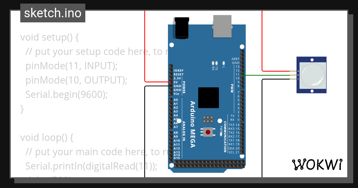 Ledon With Pir Code For Tinkercadtest Wokwi Esp32 Stm32 Arduino Simulator 6246