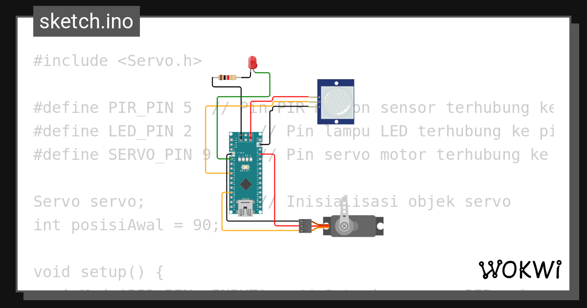 Arduino Pir Sensor Lampupintu Wokwi Esp32 Stm32 Arduino Simulator 4303