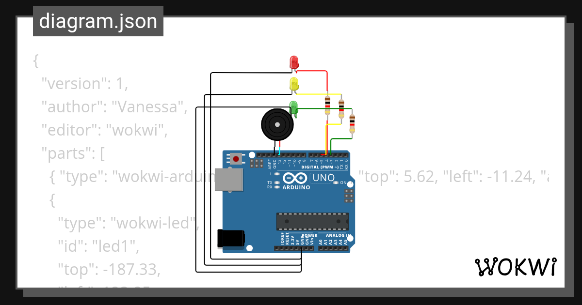 Traffic light - Wokwi ESP32, STM32, Arduino Simulator