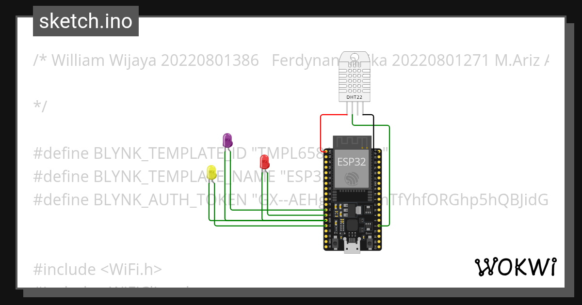 ESP DHT - Wokwi ESP32, STM32, Arduino Simulator