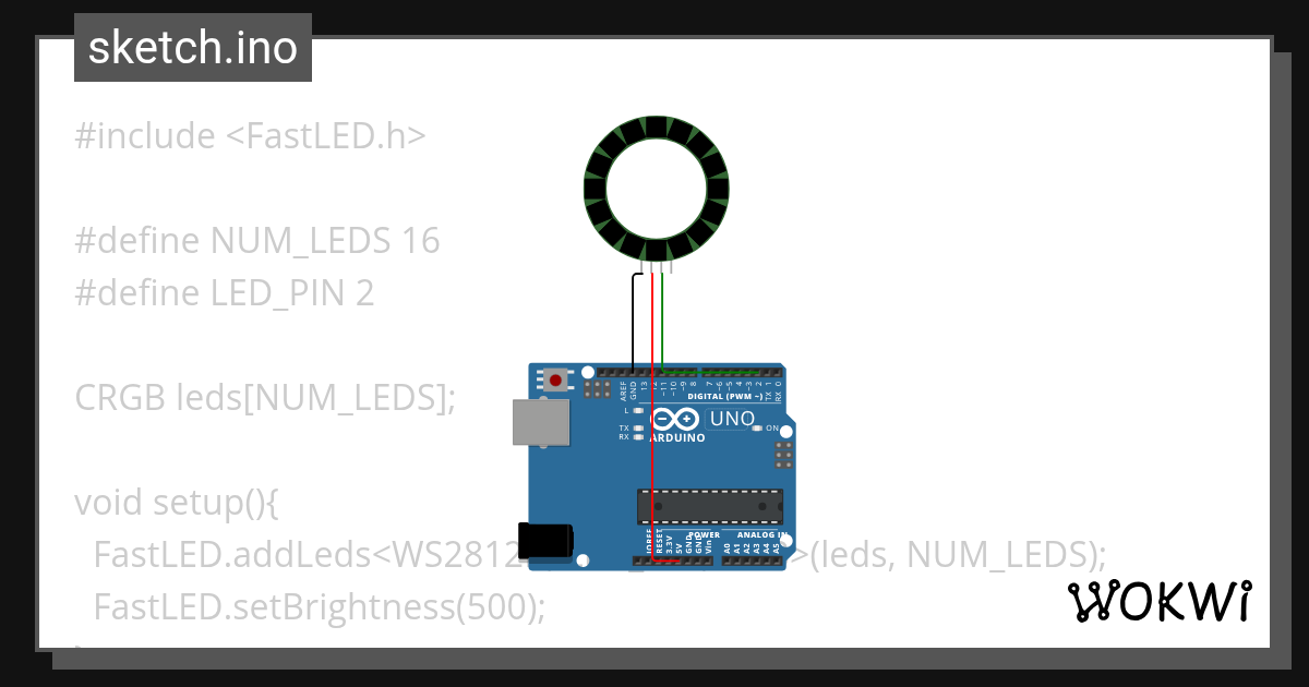 Neopixel Ring Vacalares Wokwi Esp32 Stm32 Arduino Simulator