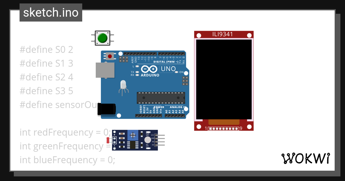Color detector - Wokwi ESP32, STM32, Arduino Simulator