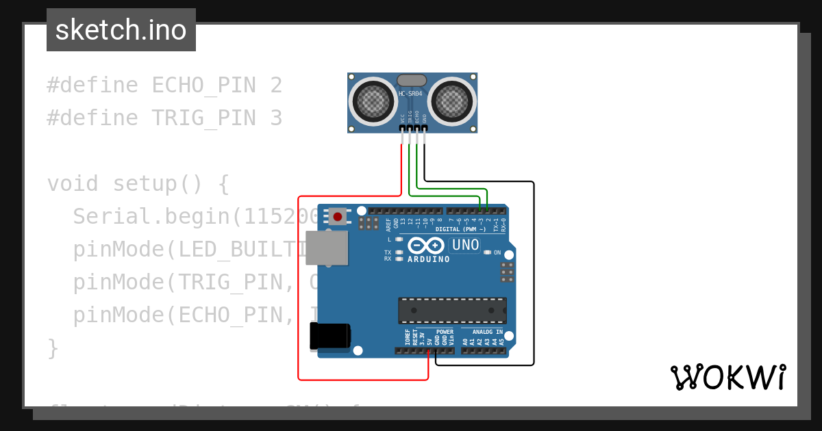 Sensor Hcsr Wokwi Esp32 Stm32 Arduino Simulator