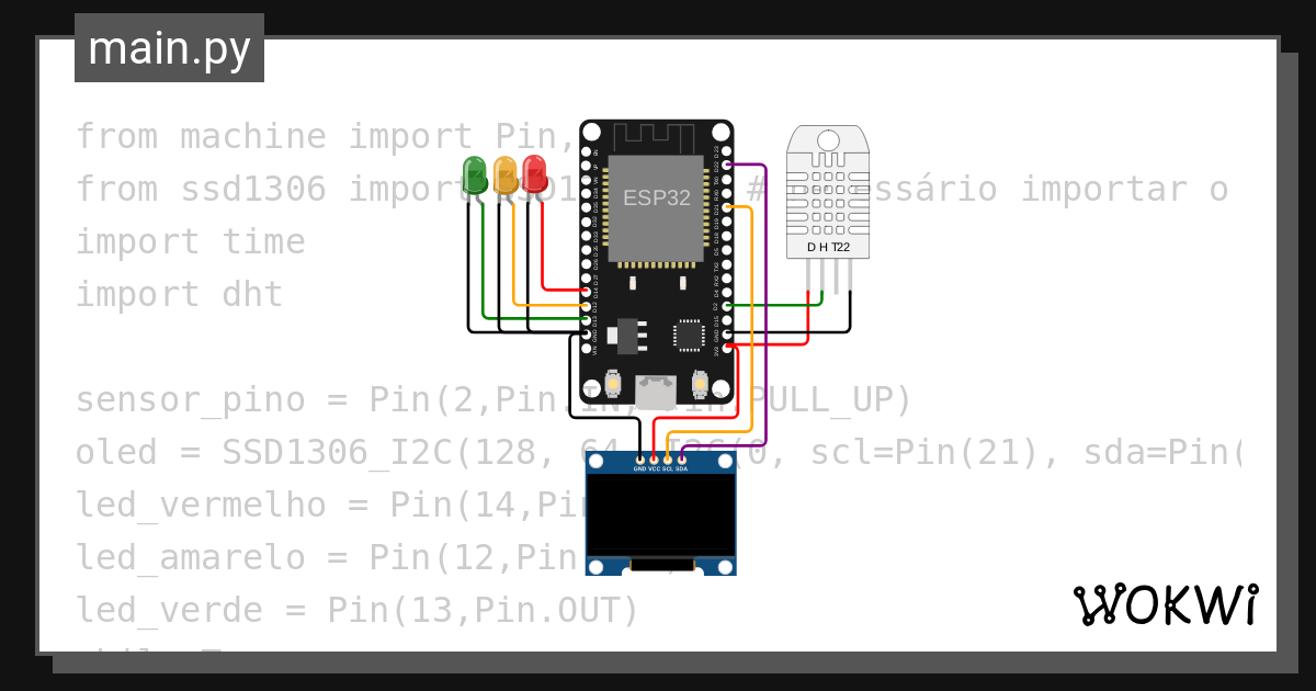 Sensor Umidadedisplay Oled Wokwi Esp32 Stm32 Arduino Simulator