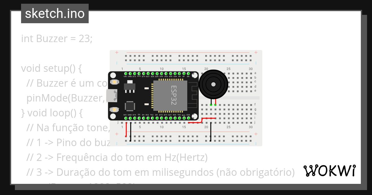 08_Buzzer_Passivo - Wokwi ESP32, STM32, Arduino Simulator
