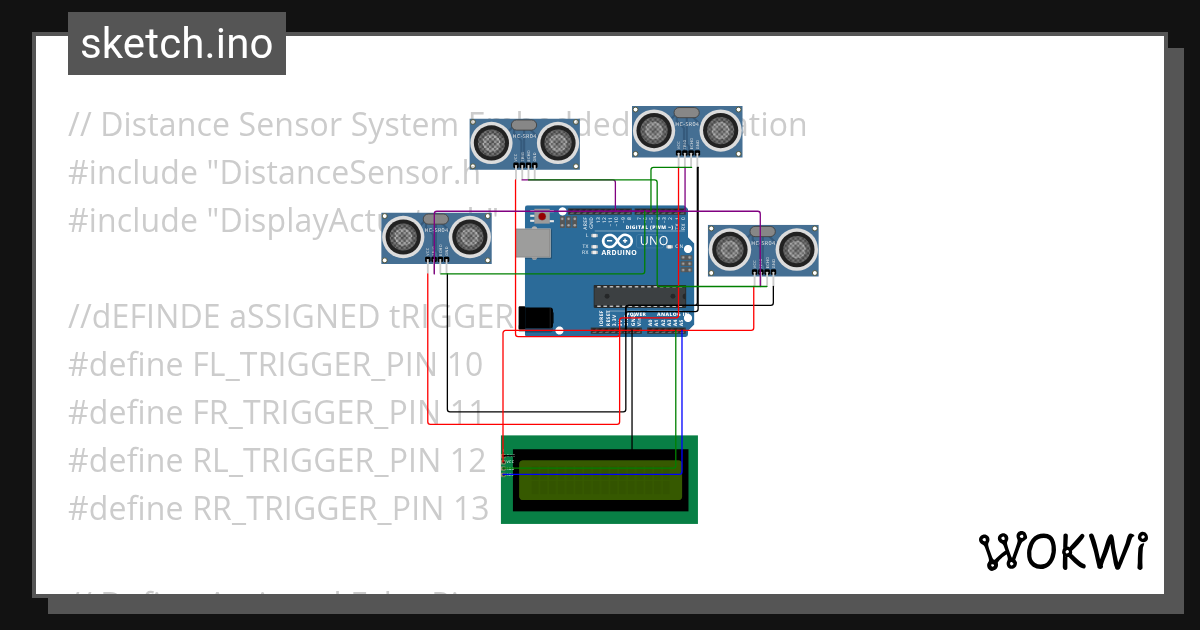 Avn Distance Sensor System Embedded App Wokwi Esp32 Stm32 Arduino