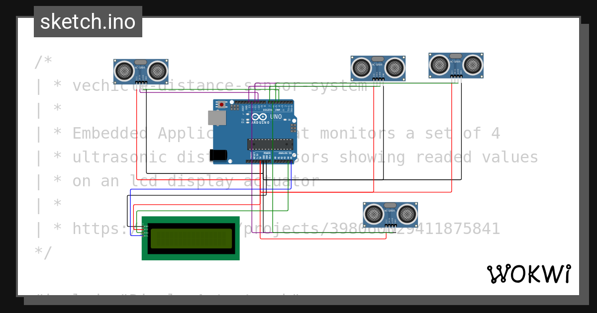 Avn Distance Sensor System Embedded App Wokwi Esp32 Stm32 Arduino Simulator 3784