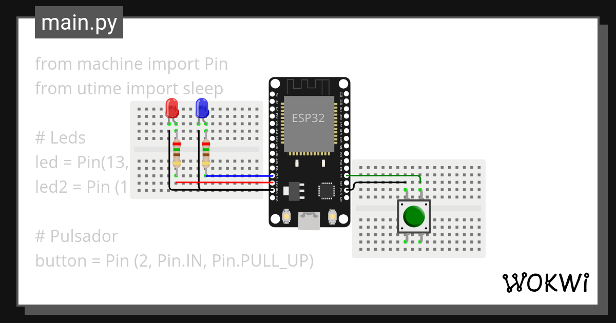 Micropython Esp32 Ejercicio 3 Wokwi Esp32 Stm32 Arduino Simulator
