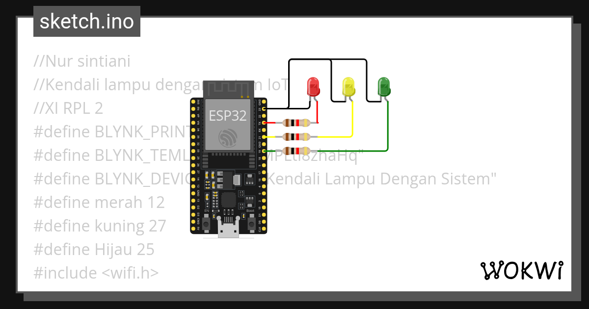 nur sintiani - Wokwi ESP32, STM32, Arduino Simulator nur sintiani - Wokwi ESP32, STM32, Arduino Simulator